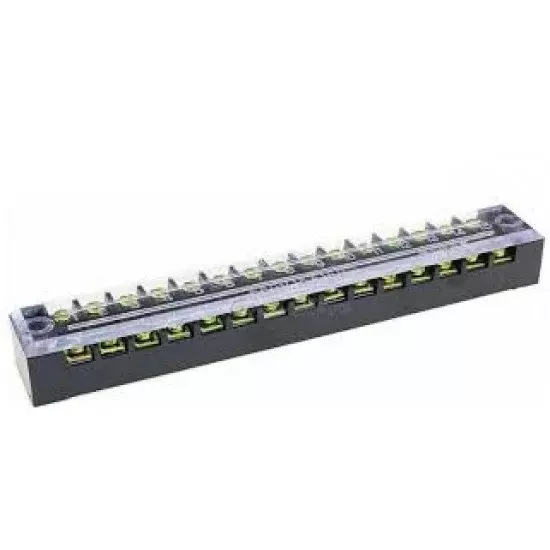 bornier double rangés - 20 position 15a 600v