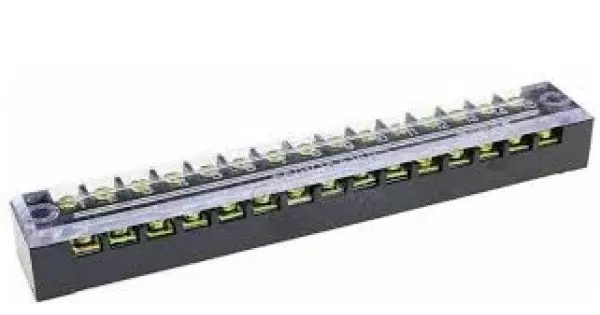 bornier double rangés - 20 position 15a 600v