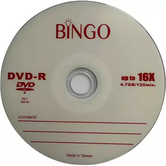 bingo dvd rw 16x 4 7gb