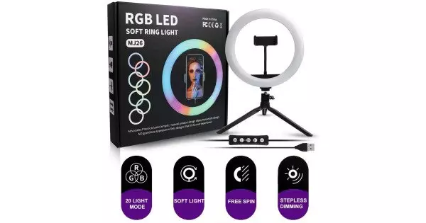 lumiere annulaire rgb mj26