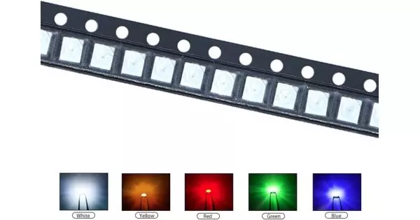 smd led 3528 rouge jaune bleu vert blanc orange